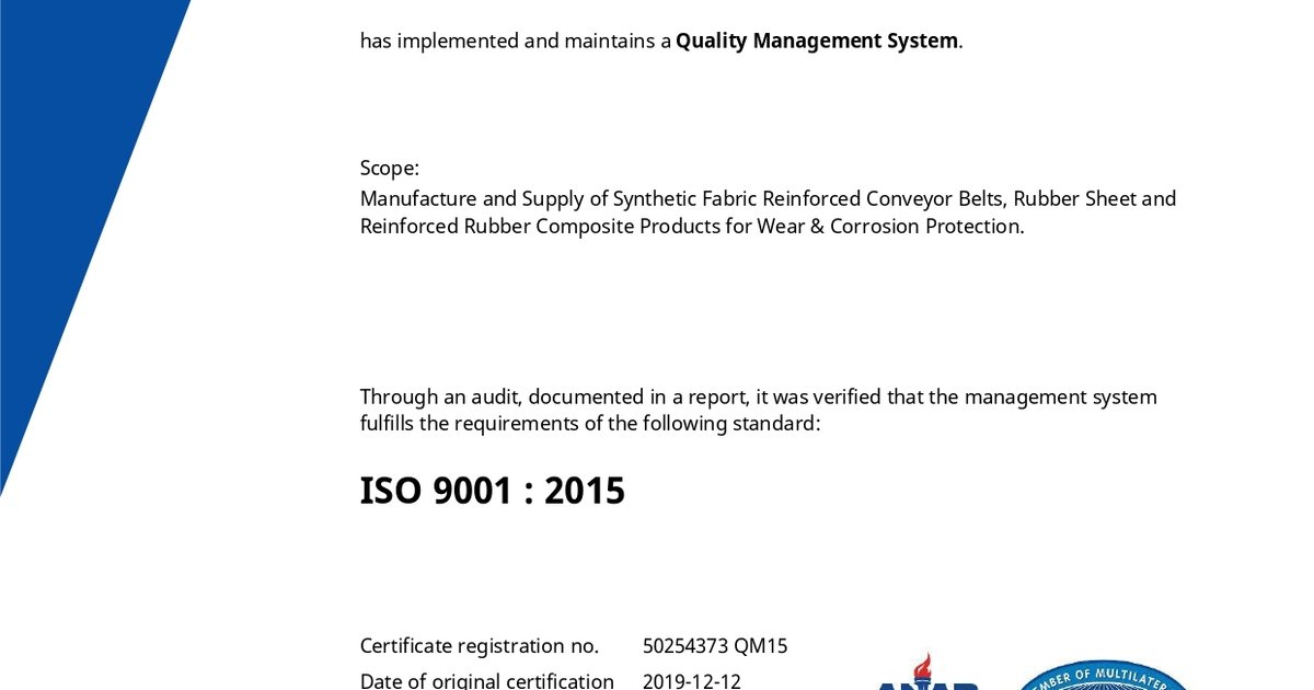 Quality Management Certificate-FMCI - Forech